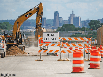 Here's a gif of road work progressing in my state - Imgflip
