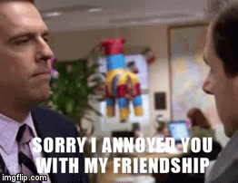 sorry about my friendship - Imgflip
