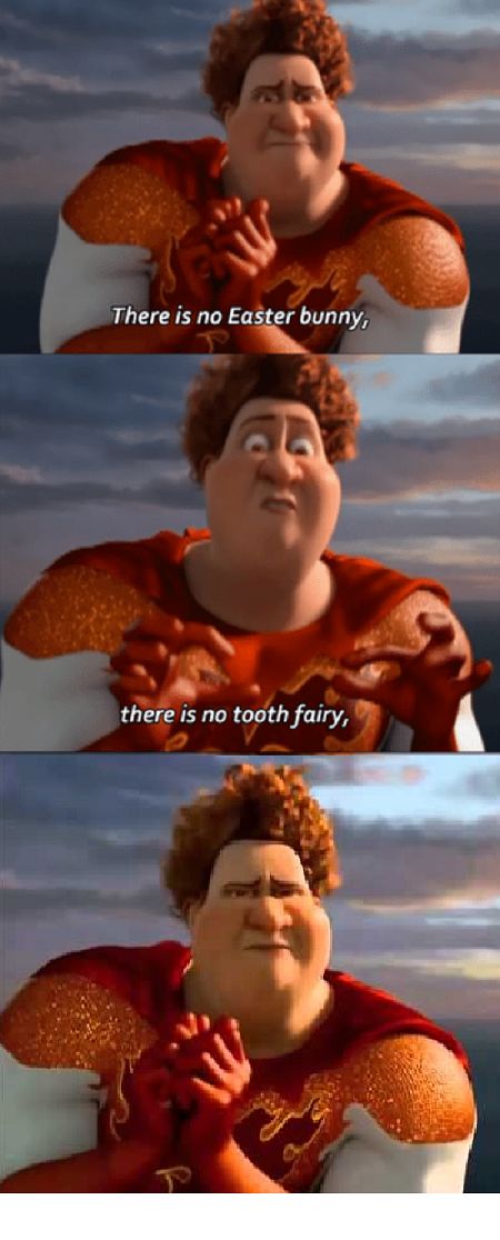TIGHTEN MEGAMIND THERE IS NO ESTER BUNNY THREE PANEL Memes Imgflip
