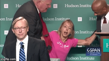 Medea Benjamin CONFRONTS Brian Hook on Iran - At the NeoConservative ...