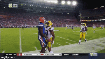 When your opponent pushes you and the Ref is right there for you to ...