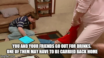 This is what carrying a drunk friend seems like - Imgflip