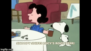 Snoopy's addicted to Root Beer, especially Lucy's - Imgflip
