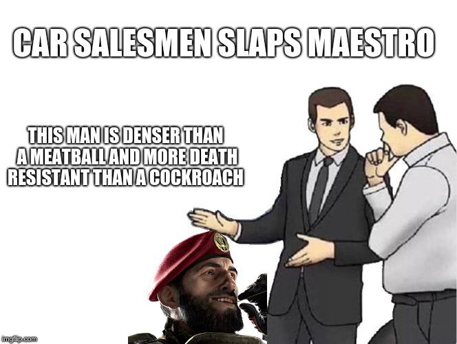 Car Salesman Slaps Hood Meme - Imgflip