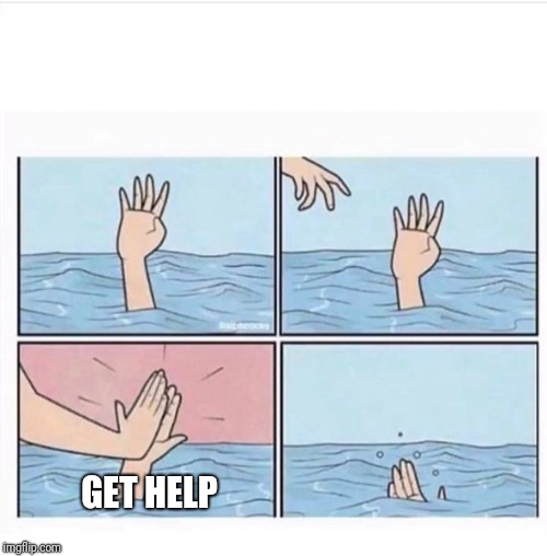 Drowning highfive - Imgflip
