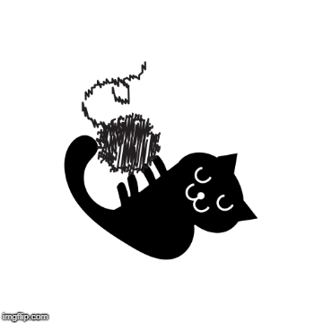 Cat playing with yarn ball - Imgflip