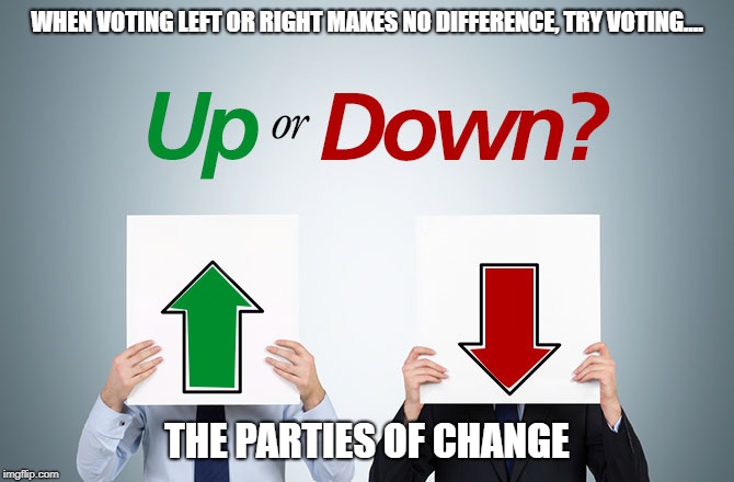 When your voice matters!... Vote "Up" or "Down" the Parties of change ...