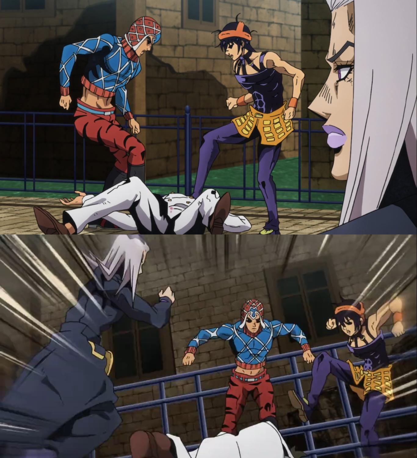 Jjba Kicking Meme Knowyourmeme Fugo Homerisice