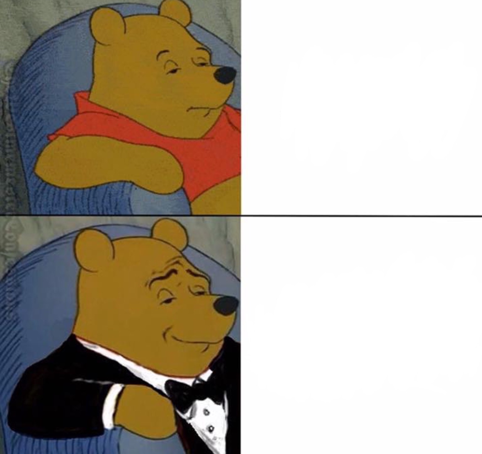 Winnie The Pooh Tux Blank Template Imgflip