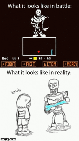 Papyrus "Blue Attack" In Reality - Imgflip