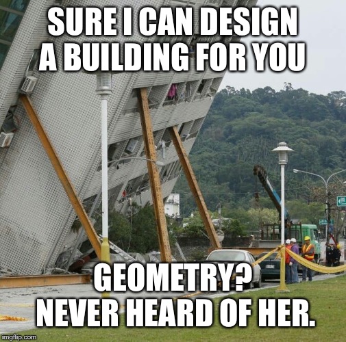 Falling building held up with sticks - Imgflip