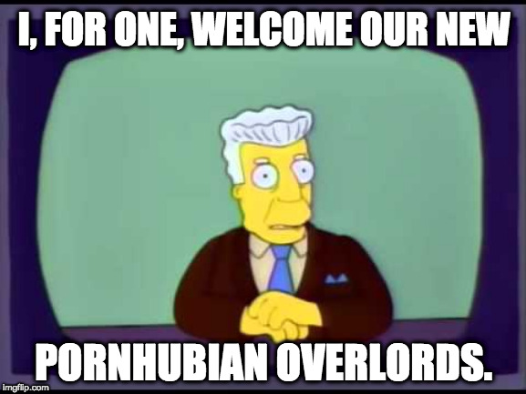 Kent Brockman welcomes overlords - Imgflip
