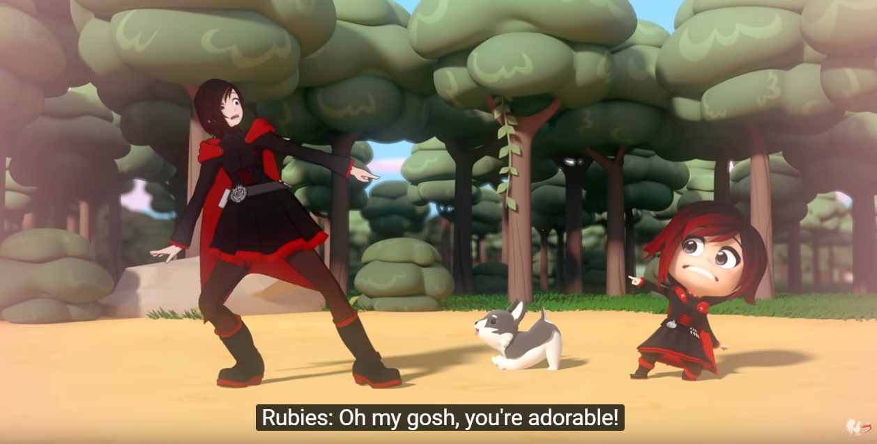 RWBY Ruby and chibi Ruby Blank Template - Imgflip