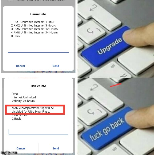 Upgrade go back - Imgflip