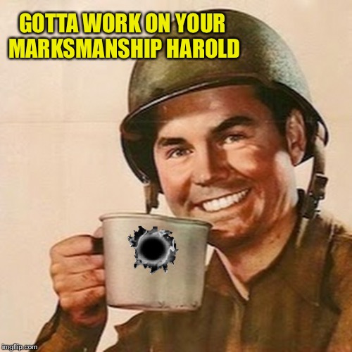 Harold handing out the pain to those that dare oppose him - Imgflip