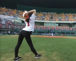 Best and sexiest first pitch ever - Imgflip
