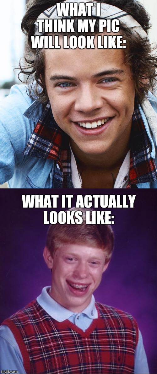 Image tagged in memes,bad luck brian,harry styles - Imgflip