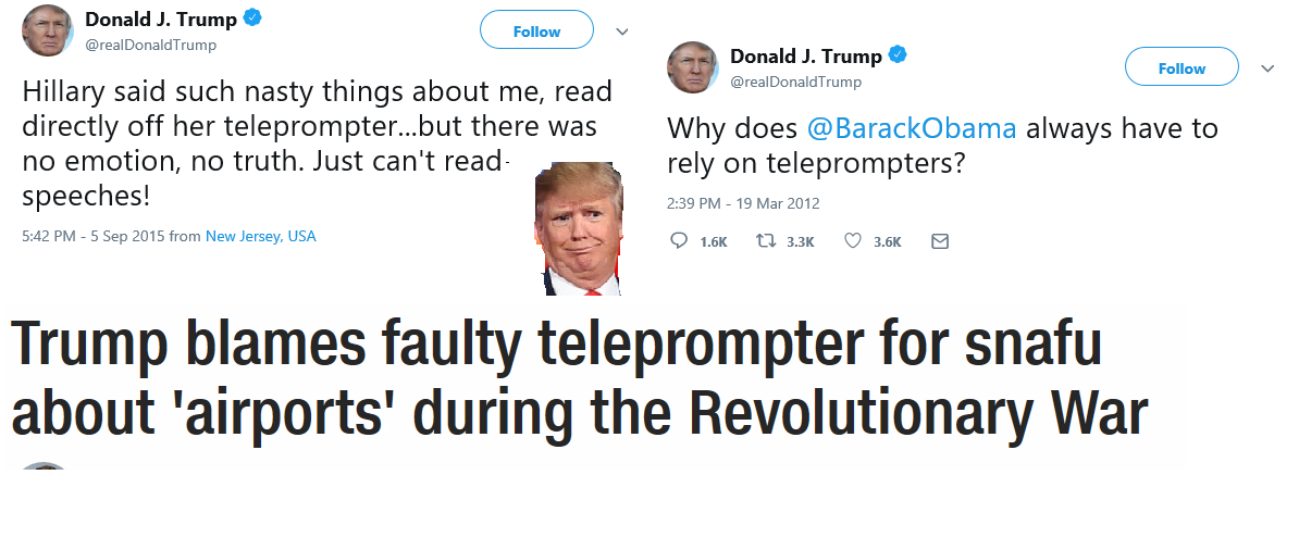 Trump On Teleprompters Memes - Imgflip