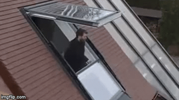 Logging off with falling glass door - Imgflip