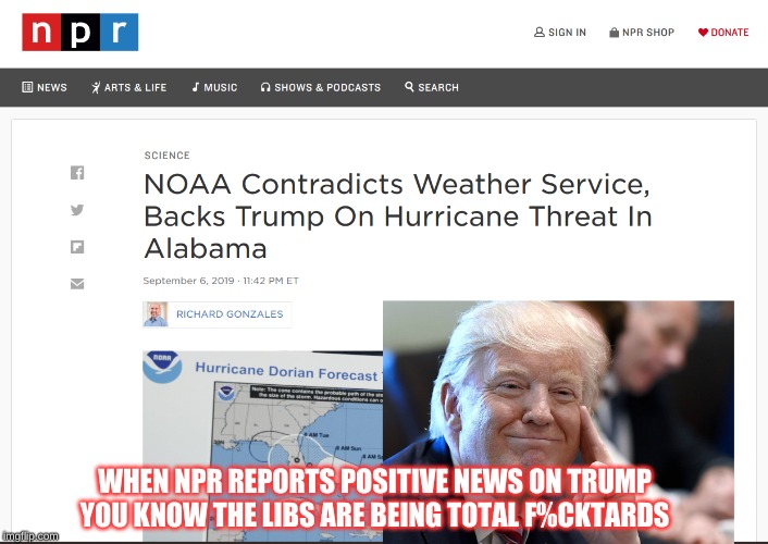 Even NPR is on Trump's side with this one - Imgflip