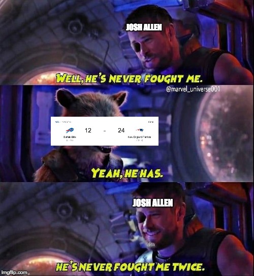 Josh Allen talking to the media about facing Brady next week - Imgflip