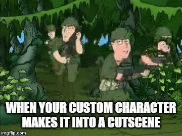 When you custom character makes it into a cutscene - Imgflip