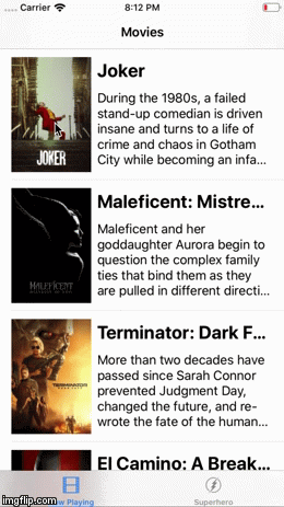 GitHub - tazari/Flix: iOS app which displays a scrollable list of the most recent movies in ...