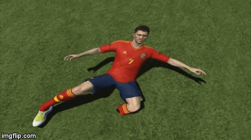 A player in FIFA glitching like crazy. - Imgflip