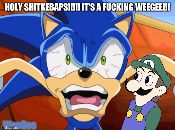 WeeGee scares Sonic - Imgflip