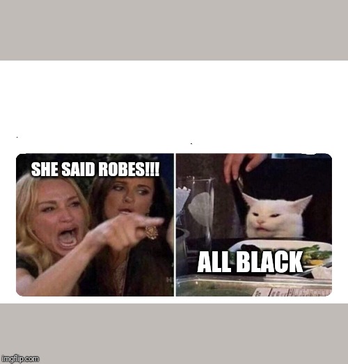 White Cat At Dinner Table Imgflip