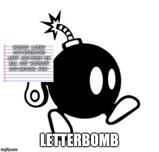Letterbomb Memes Flat Animated Sticker Grenade Bomb Explosive