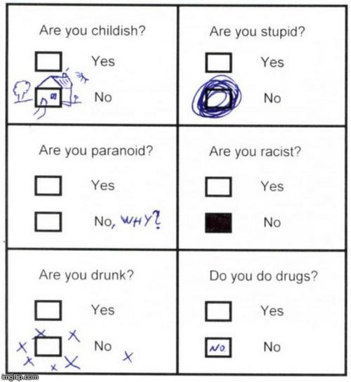 "are you" test - Imgflip