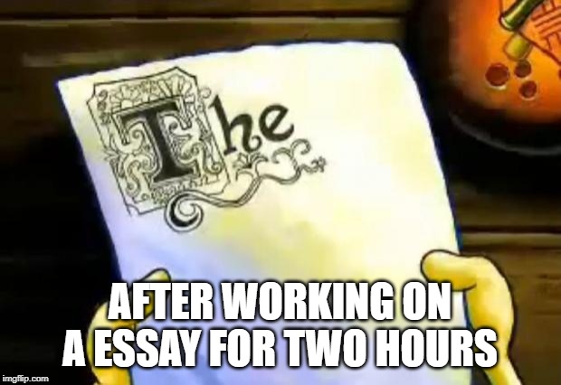 spongebob essay - Imgflip
