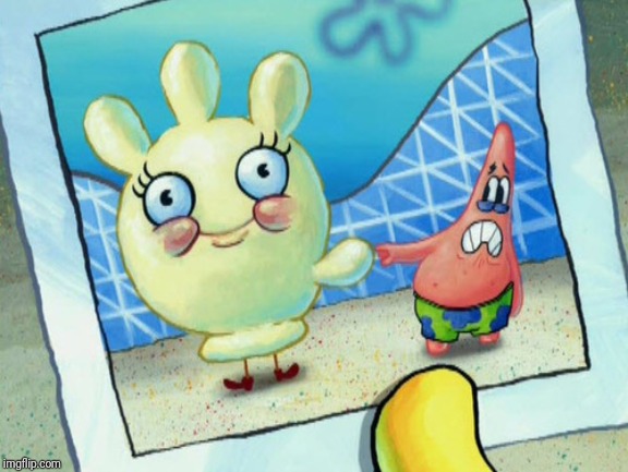 Scared Patrick and glovey glove - Imgflip