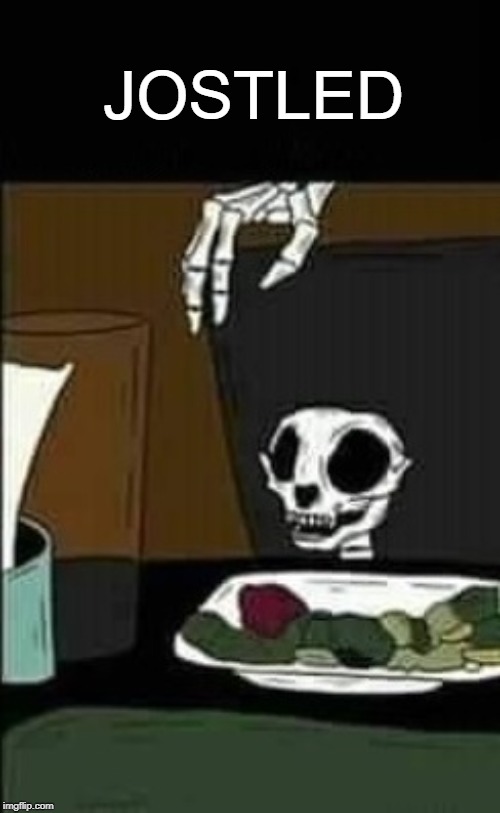 Image tagged in memes,woman yelling at cat,skeletons,death,jeffrey ...