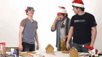 Most Violent Gingerbread-House-Making I've ever seen. - Imgflip