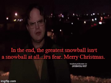 The greatest snowball is fear. - Imgflip