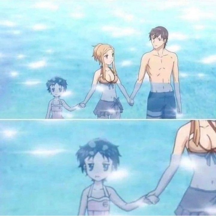 Underwater Anime Kid Blank Template Imgflip