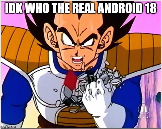 Goku confused that android 18 is different - Imgflip
