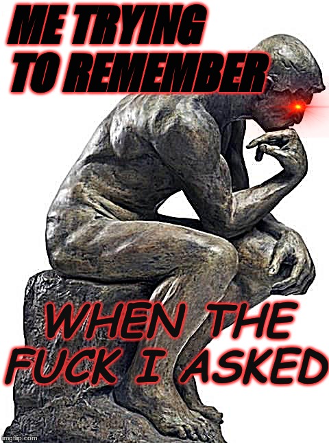 Thinking Man Statue - Imgflip