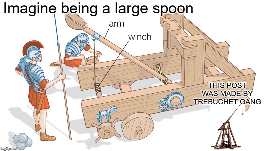 Image tagged in trebuchet,catapult,gang - Imgflip