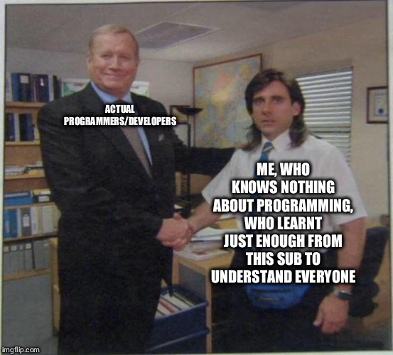 Haha yes, hello world to you too - Imgflip