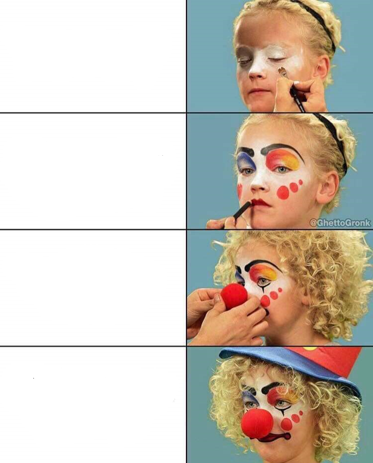 Clown Makeup Meme Template