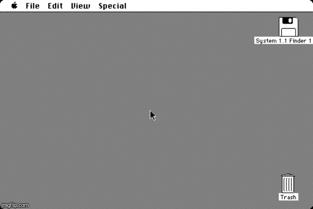 Image tagged in mac os system 1 desktop - Imgflip