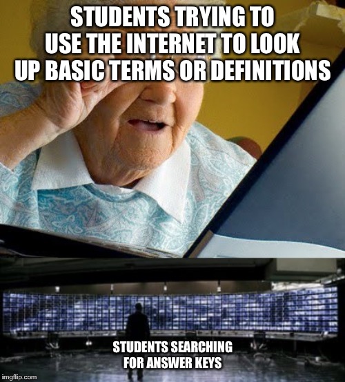 I?ve noticed a strange discrepancy between students?s internet search ...