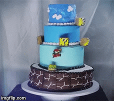 Super Mario cake gif - Imgflip