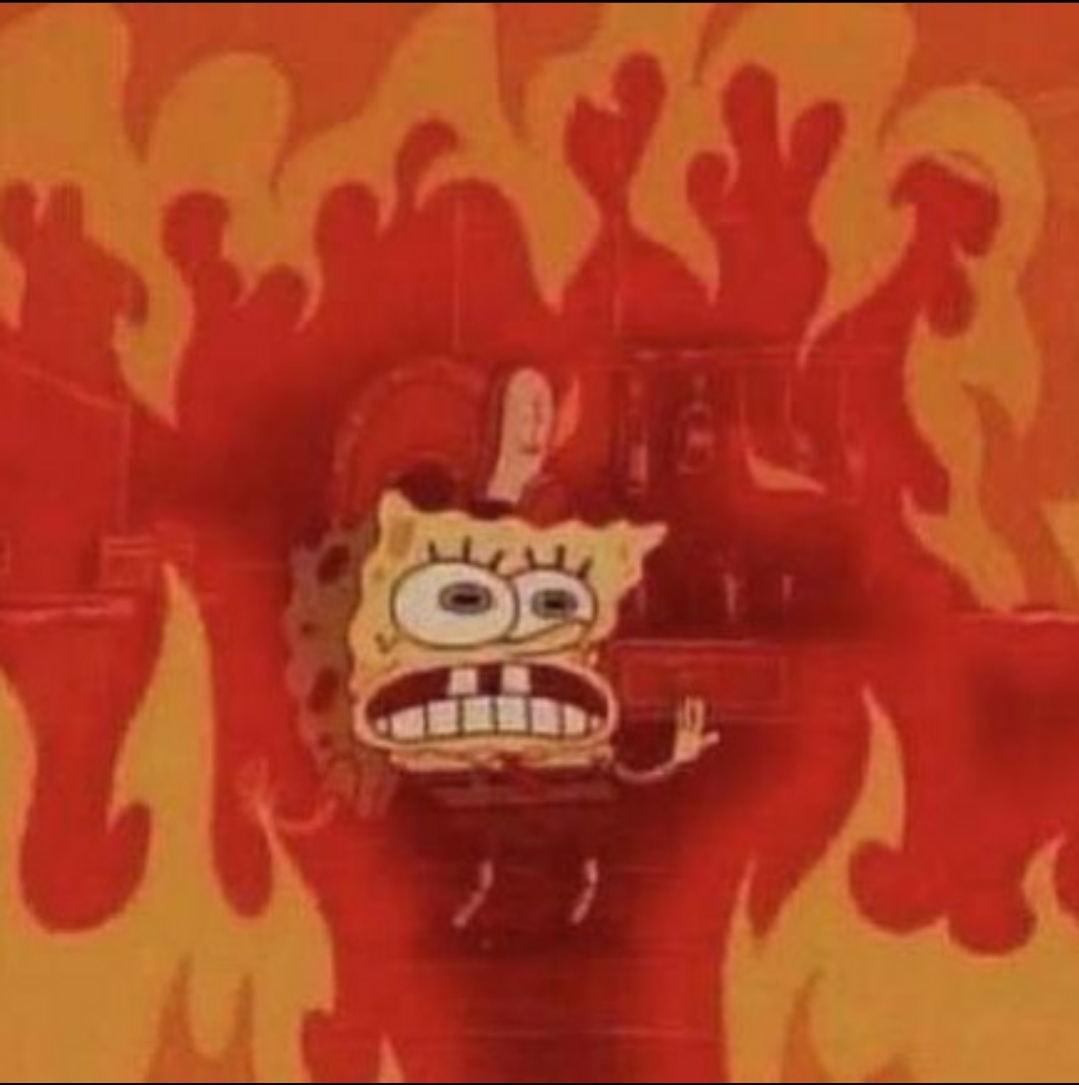 94 Spongebob Fire Meme Template Blank