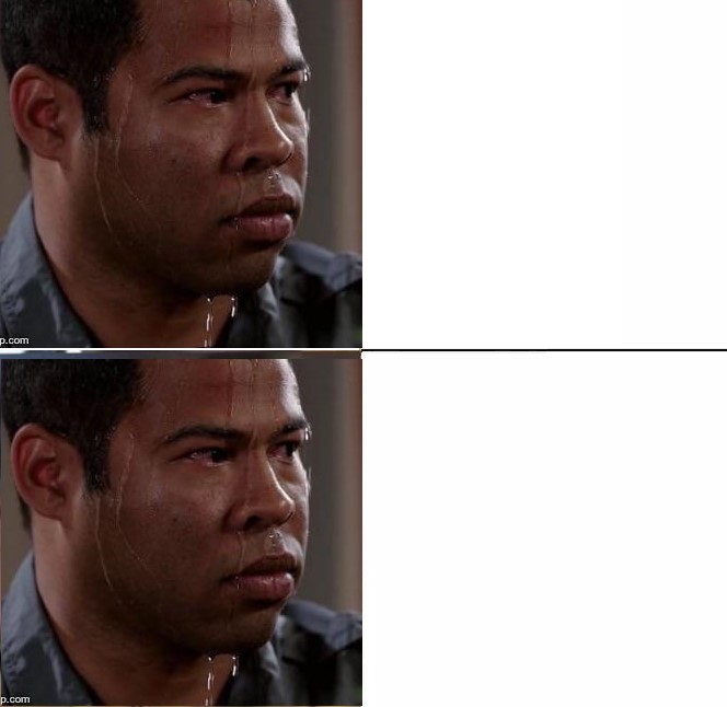 Double Sweating Black Man Blank Template Imgflip