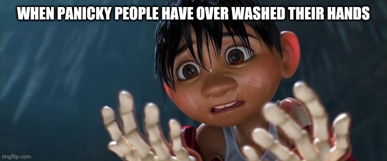 Over washed hands - Imgflip