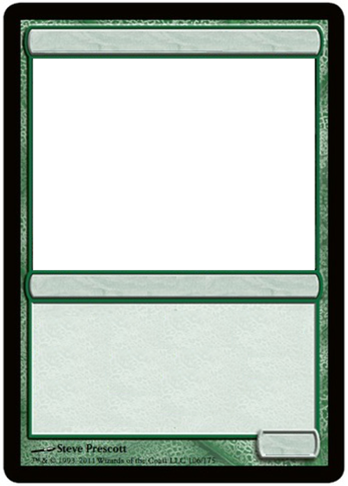 Green Magic The Gathering Blank Template Imgflip